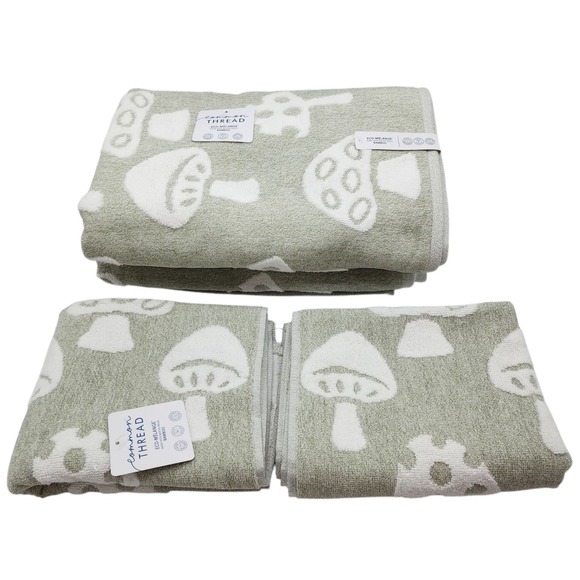 Common Thead | Bath | Common Thread Eco Melange 4pc Mushrooms Towel Set ...